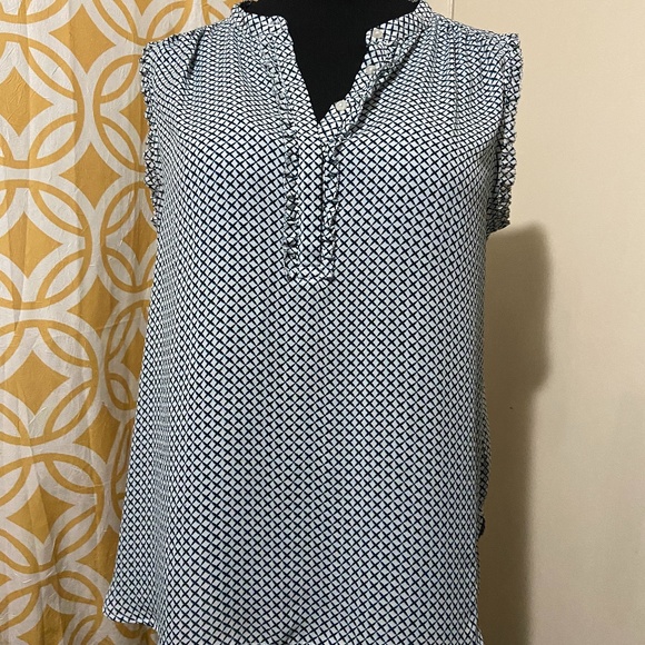 Worthington | Tops | Worthington Diamond Pattern Sheer Blouse | Poshmark
